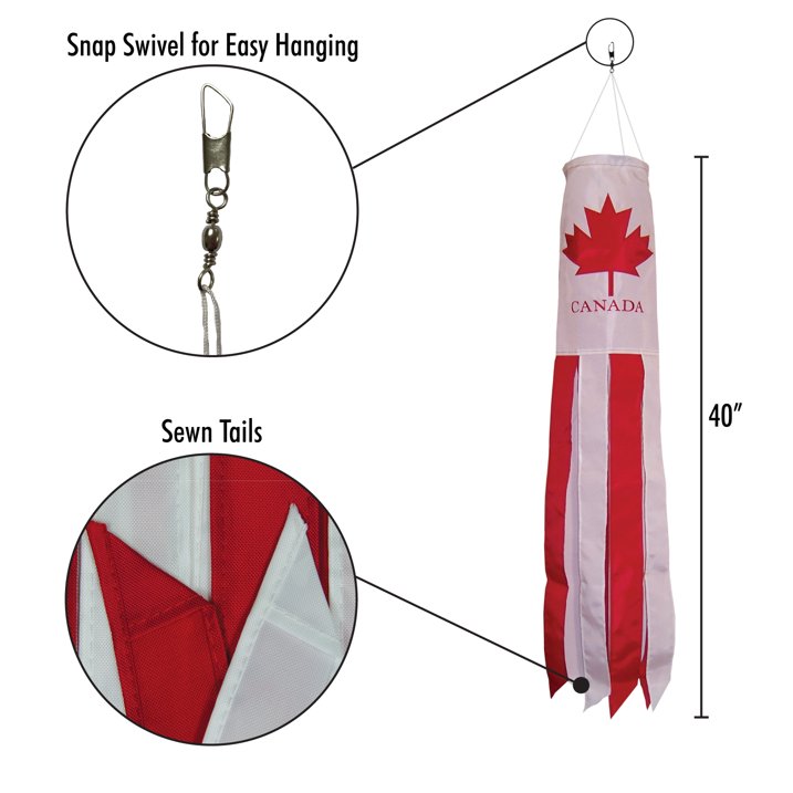 In the Breeze – Canada Flag Windsock, 40-Inch – BC Kites